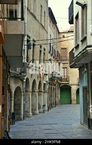 Old town of Guissona in the region of La Segarra province of Lleida ...