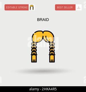 braid hair pattern Stock Vector Image & Art - Alamy