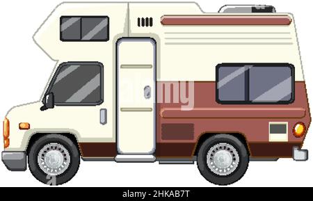 Cute minivan cartoon on white background illustration Stock Vector ...