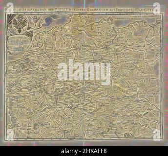 Map of the postal routes through the German Reich, vintage engraving ...