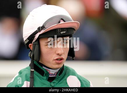 Jockey Charlie Hammond at Kempton Park Racecourse, Sunbury-on-Thames ...