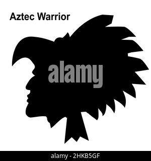 Aztec Tribal warrior with aztec Southwest pattern. Vector illustration ...