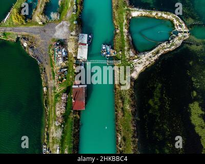 Lidos of Comacchio seen from above Stock Photo - Alamy