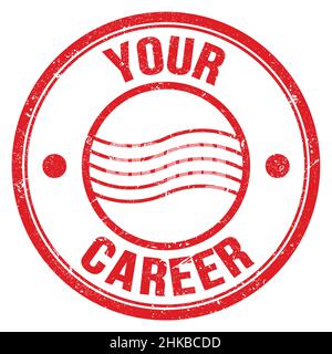 CAREER text written on red round stamp sign Stock Photo - Alamy