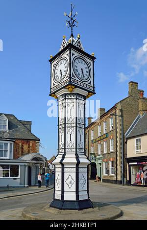 Market Square Clock Tower by the Victorian Market Hall in the centre of ...