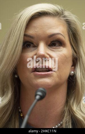 Washington Redskins football team cheerleader smiles after firing an ...