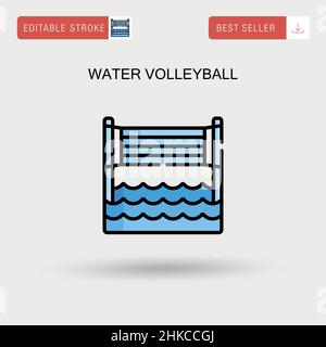 Water volleyball Simple vector icon. Modern, simple flat vector ...