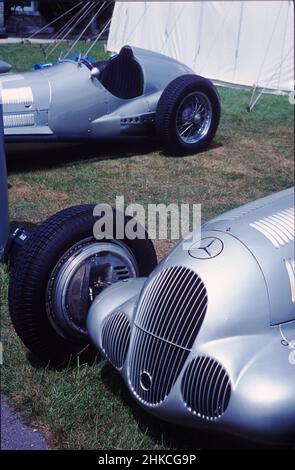Mercedes-Benz W125 Grand Prix car at the Nurburgring, Germany, 1937 ...