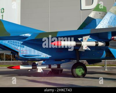 modern Russian military aircraft in the museum Stock Photo - Alamy