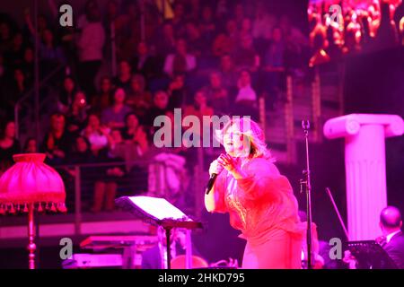 ISTANBUL, TURKEY - JANUARY 16: Famous Turkish singer Sibel Can portrait ...