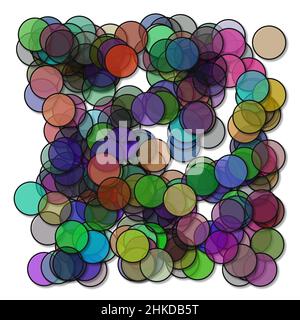 Circle shadows generative art background art illustration Stock Vector ...