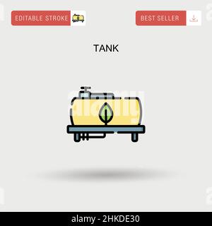 Simple black icon of a septic tank, a key component of a residential or ...