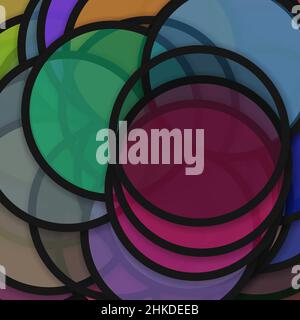 Circle shadows generative art background art illustration Stock Vector ...