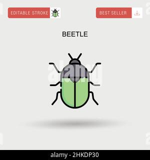 Beetle Simple vector icon Stock Vector Image & Art - Alamy