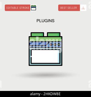 Plugins Simple vector icon. Illustration symbol design template for web ...