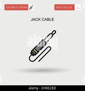 Sound cable vector icon isolated on transparent background, Sound cable ...