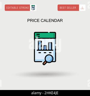 Price tag simple vector line icon. Symbol, pictogram, sign isolated on ...