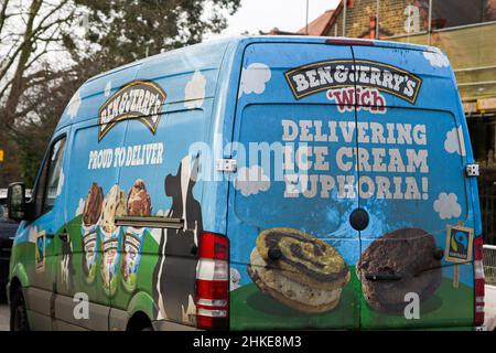 A Ben & Jerry's delivery van is seen in London. (Photo by Dinendra ...