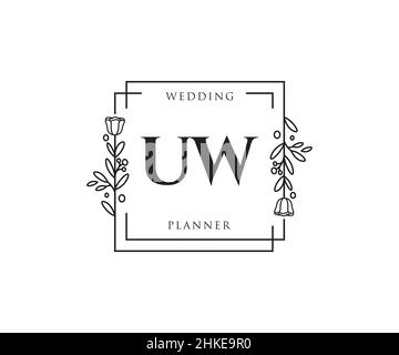 UW feminine logo. Usable for Nature, Salon, Spa, Cosmetic and Beauty ...