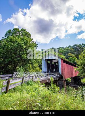 Marietta, Ohio, USA-August 2, 2021: Hills Covered Bridge built in 1878 ...