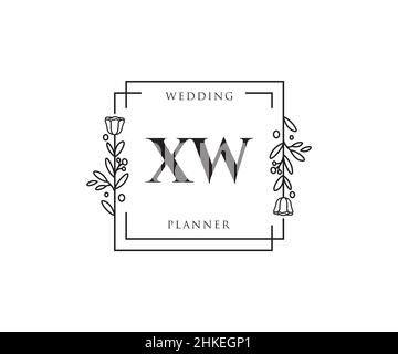 XW Feminine logo beauty monogram and elegant logo design, handwriting ...