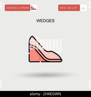 Wedges Simple vector icon Stock Vector Image & Art - Alamy