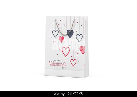 3d illustration of a valentine's handbag on white background - copy ...