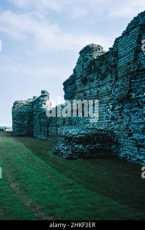 View of Richborough Roman Fort & Amphitheatre at Sandwich, Kent ...