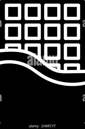 Chocolate bar vector glyph icon. Fast food sign. Graph symbol for ...