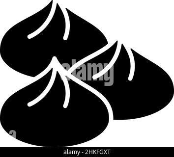 dumpling meal glyph icon vector. dumpling meal sign. isolated contour ...