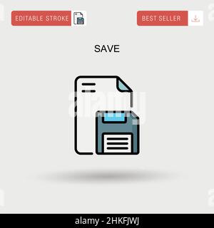 Save Simple vector icon. Illustration symbol design template for web ...