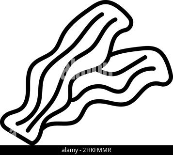 Bacon slice icon. Outline bacon slice vector icon for web design ...