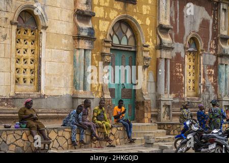 Benin, Porto Novo, the afro bresilian Grand Mosque Stock Photo - Alamy