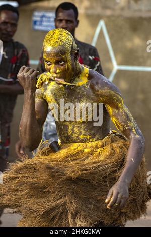 Benin, Possotome province, Awame, voodoo dances and trance called Koku ...