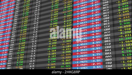 Image of stock market numbers changing on grey background Stock Photo ...