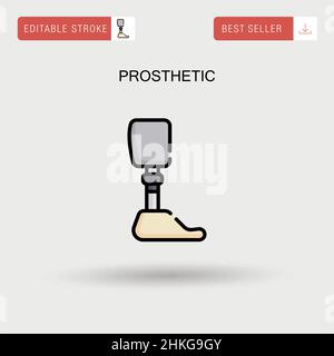 Robotic leg Simple vector icon. Illustration symbol design template for ...