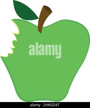 Bitten apple. Apple vector icon. Apple fruit illustration icon.Web ...