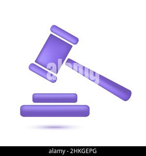 3d judge gavel Stock Vector Image & Art - Alamy