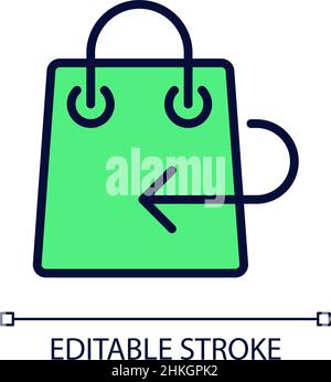 Return policy pixel perfect RGB color icon for dark theme Stock Vector ...