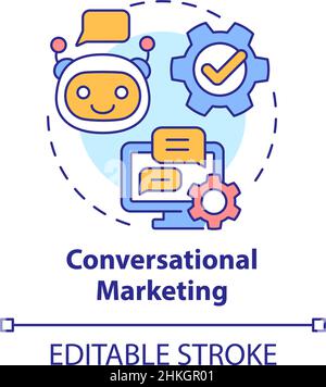 Thin line icon conversational assistance for daily routines Stock ...