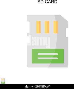 Sd Card Simple vector icon. Illustration symbol design template for web ...