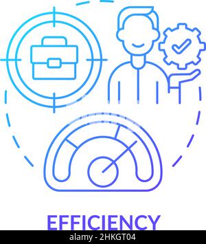 Productivity and efficiency blue gradient concept icon Stock Vector ...