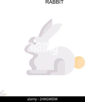 Rabbit Simple vector icon. Illustration symbol design template for web ...