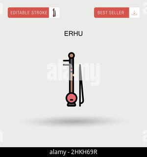 erhu icon black vector illustration Stock Vector Image & Art - Alamy