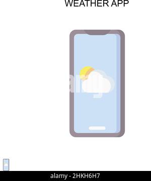 Weather app Vector Icon Design Illustration Stock Vector Image & Art ...