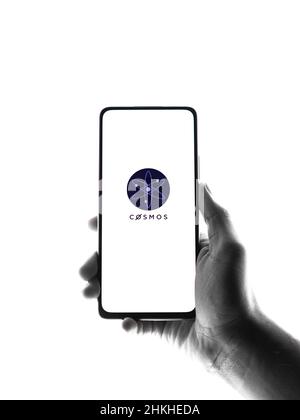 West Bangal, India - February 4, 2022 : Ripple logo on phone screen ...