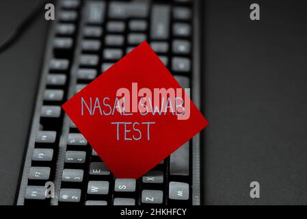 Inspiration showing sign Nasal Swab Test, Business showcase diagnosing ...