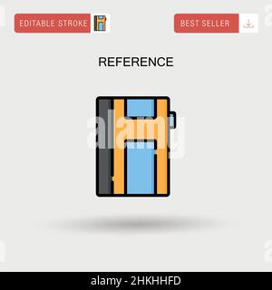 Reference data icon Vector symbol or sign set collection in black and ...