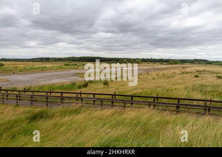 The Woodhall Spa airfield runway: RAF Woodhall Spa was used by 617 ...