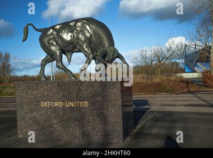 The bronze ox sculpture reflects the name and history of the city of ...